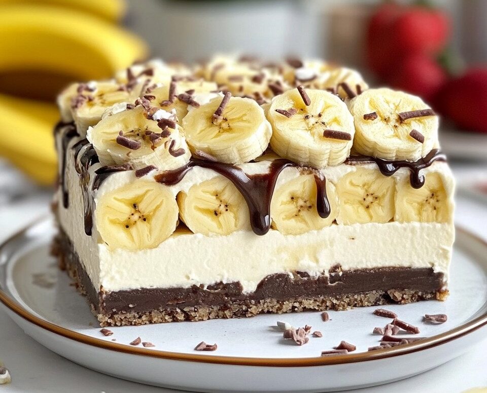 🍌 Bananensplit-Torte ohne Backen – Schnell, cremig & einfach himmlisch!